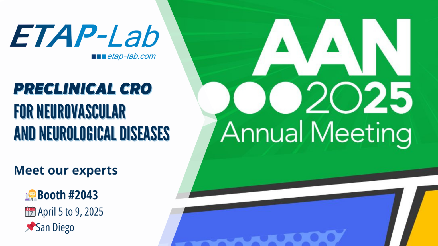 See you at the AAN 2025 Annual Meeting in San Diego - Etap Lab